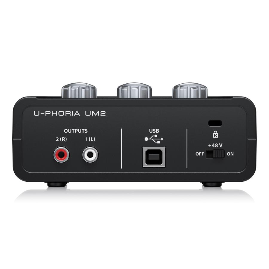 BEHRINGER ベリンガーUM2 U-PHORIA オーディオインターフェース | USB インターフェース マイク パソコン PC 録音 接続 DTM 高音質 ポッドキャスト 配信 ...