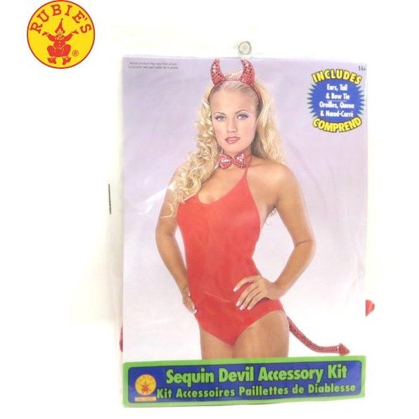 ハロウィン コスチューム ルービーズ スパンコール悪魔アクセサリーキット 大人悪魔道具 Rubie`s Sequin Devil Accessory Kit コスプレ道具 コスプレ 仮 ...