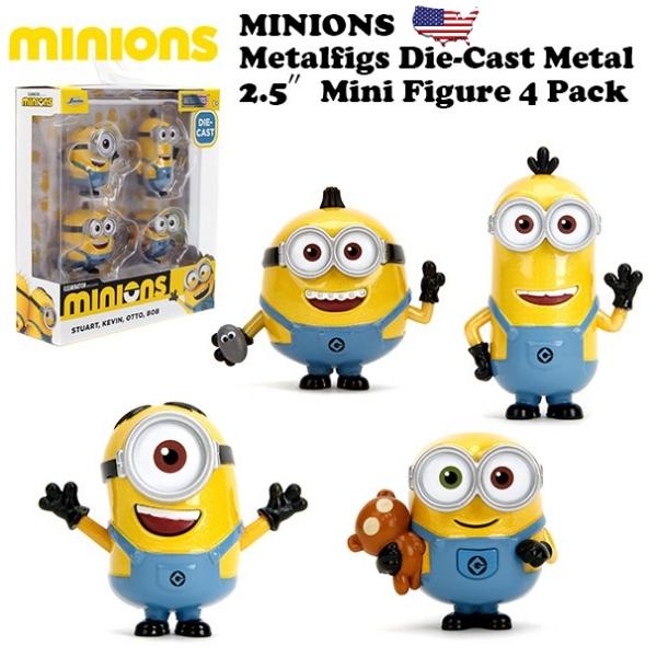 Jada ミニオンフィギュア 4個セット 6cm キャラクター ダイキャスト JADA TOYS METALFIGS Diecast ...