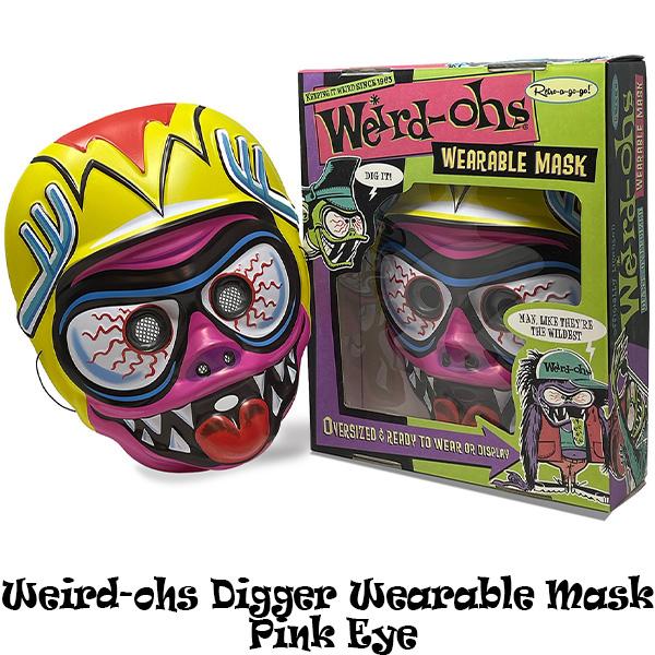 お面 仮面 ウイアード・ オーのウォールデコ マスク Weird-ohs WEARABLE MASK DAVEY ピンク ハロウィン 仮装 ...