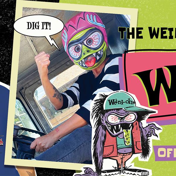 お面 仮面 ウイアード・ オーのウォールデコ マスク Weird-ohs WEARABLE MASK DAVEY ピンク ハロウィン 仮装 ...