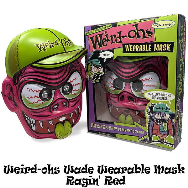 お面 仮面 ウイアード・ オーのウォールデコ マスク Weird-ohs WEARABLE MASK WADE RAGIN' RED ピンク ...