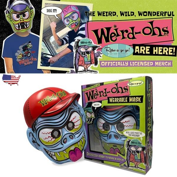 お面 仮面 ウイアード・ オーのウォールデコ マスク Weird-ohs WEARABLE MASK WADE SCREWY BLUEY ...