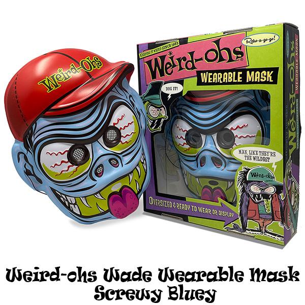 お面 仮面 ウイアード・ オーのウォールデコ マスク Weird-ohs WEARABLE MASK WADE SCREWY BLUEY ...