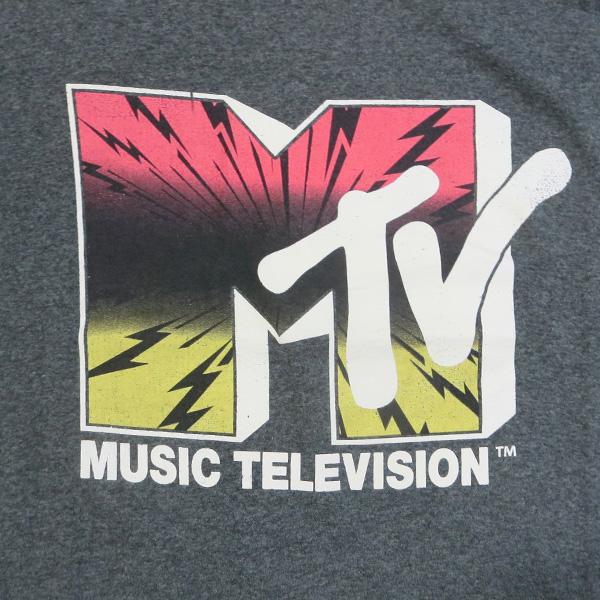 Tシャツ MTV Electric Logo ミュージック メンズ 半袖 アメカジ アメリカン XL サイズ グレー ゆったり 大きい レディース 20代 30代 40代 50代 ...