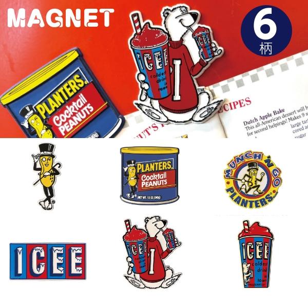 ICEE Mr.ピーナッツ マグネット 冷蔵庫マグネット アメリカン キャラクター ロゴ アメリカン雑貨 冷蔵庫 黒板 丸型 ガレージ ...