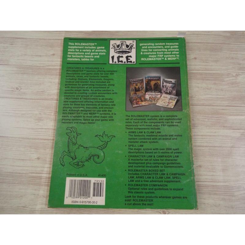 TRPG[ロールマスター 第2版 Rolemaster ＃1400 Creatures ＆ Treasures] 洋書 英語 モンスターガイド ...