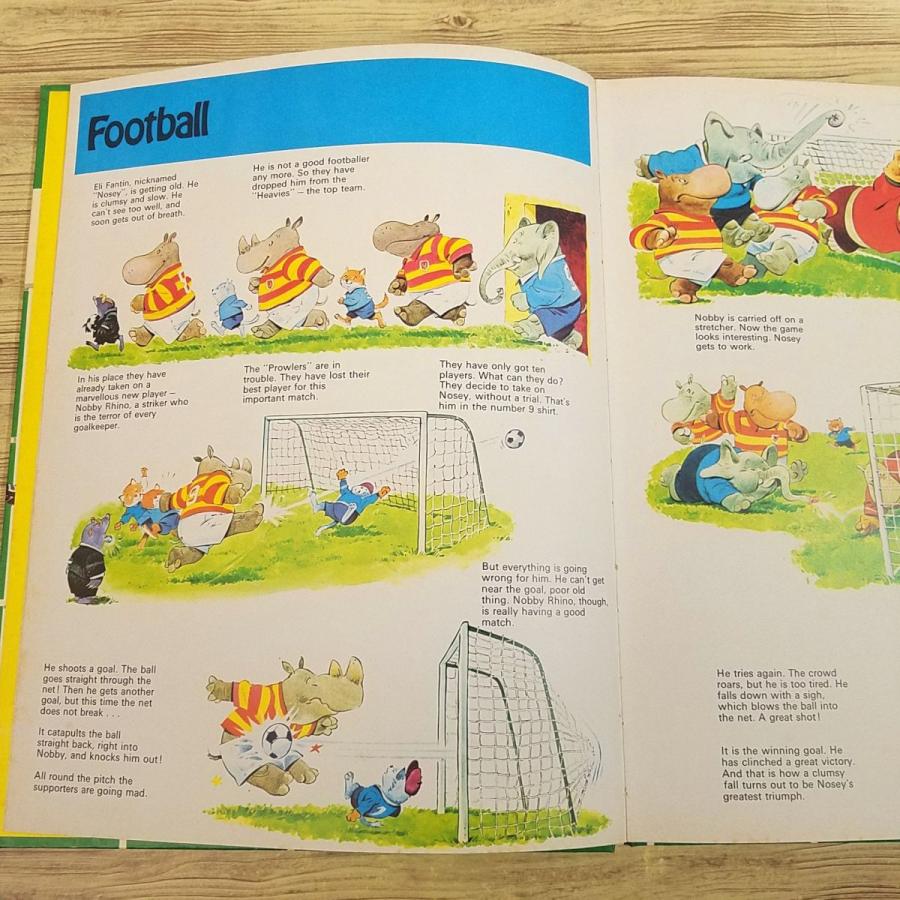 外国語絵本[アニマル・スポーツ珍プレー Animal Grandstand] 1974年？ レトロ絵本 32話 : FUNFUNほうむず ...