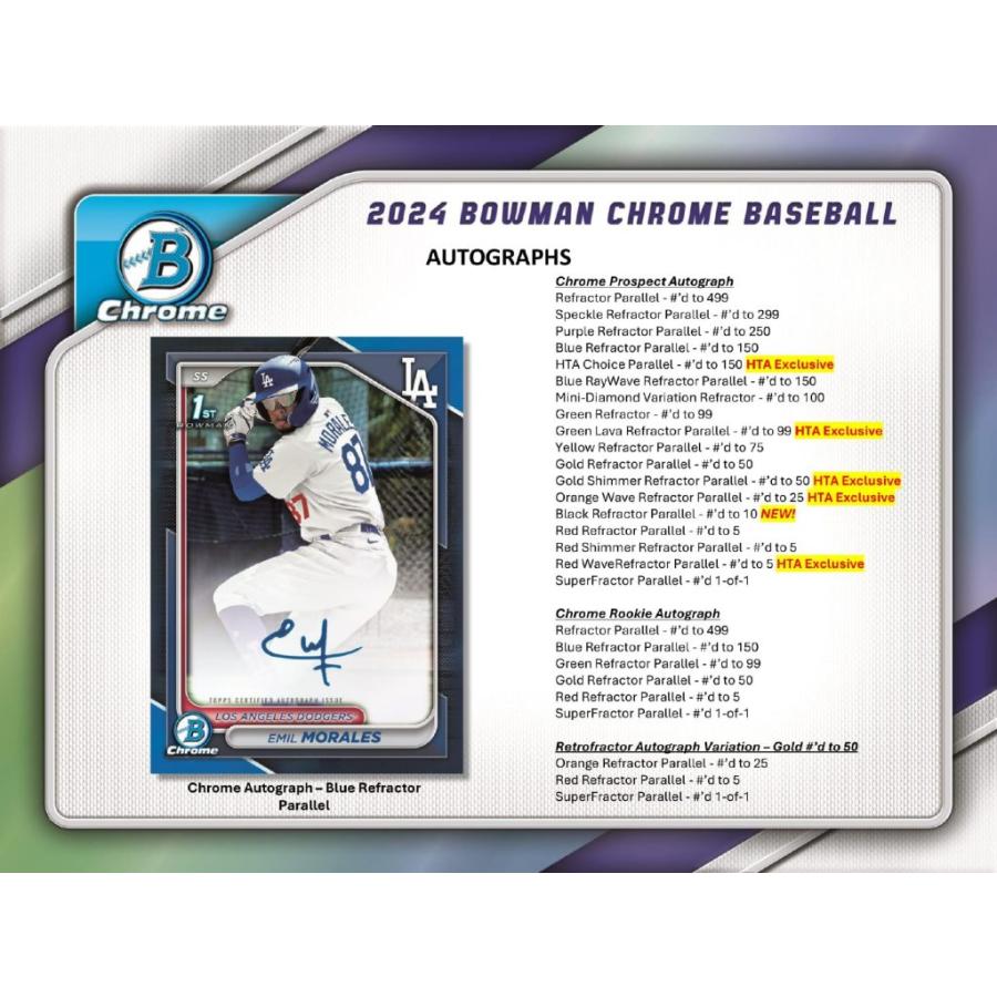 MLB 2024 TOPPS BOWMAN CHROME HTA シュリンク付き未開封ボックス : トレカショップ ファンクス - 通販 ...
