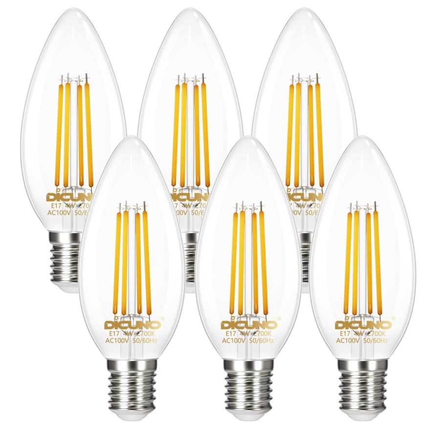 DiCUNO LED電球 E17口金 シャンデリア電球 40W形相当 電球色 4W フィラメント 2700K 400lm エジソン電球 全方 : 平田商事 - 通販 - Yahoo!ショッピング