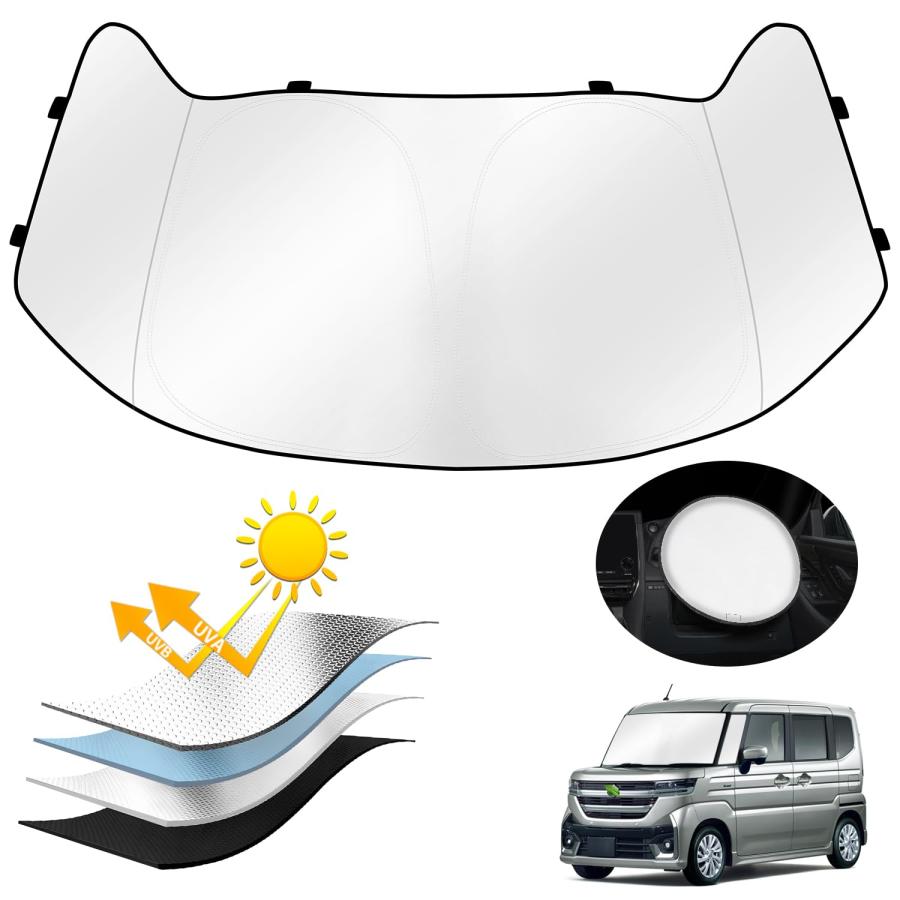 AUTO SPEC スズキ スペーシア に適用 フロント サンシェード 車用 遮光フロントシェイド MK53S MK54S ギ : 平田商事 - 通販 - Yahoo!ショッピング