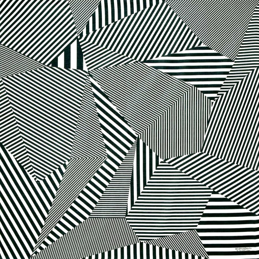 風呂敷バッグ ハンドル ライト 23cm KONOMIストライプ ブラック 75cm おしゃれ エコバッグ 持ち手付 縞々 綿 ウオーク社 SN337-67 : UOAK ふろしきハンド ...