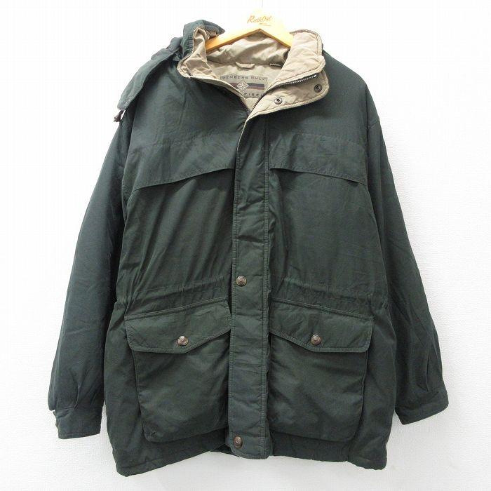 XL/古着 メンバーズオンリー 長袖 ジャケット マウンテン パーカー メンズ 00s 大きいサイズ ロング丈 濃緑系 グリーン 23no ...
