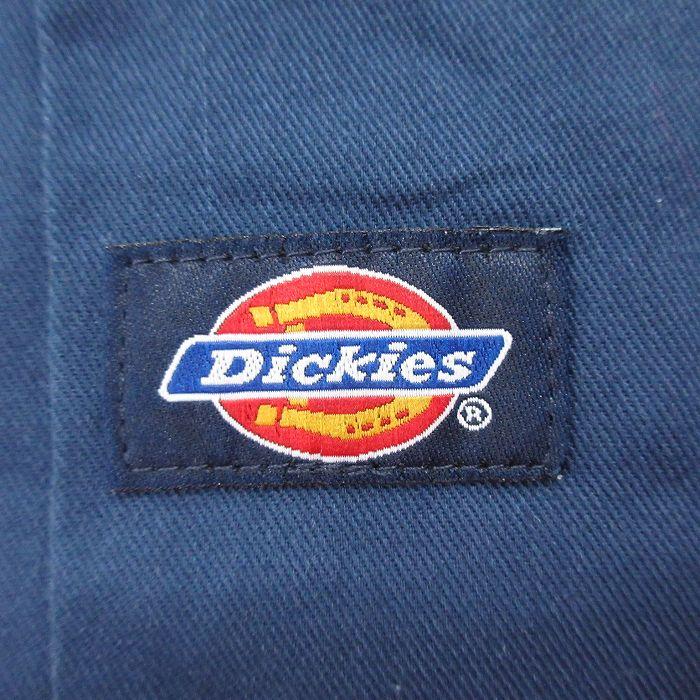 Dickies XL/古着 ディッキーズ 長袖 ワーク シャツ メンズ 00s 大きいサイズ ロング丈 紺 ネイビー 24feb20 中古 ...