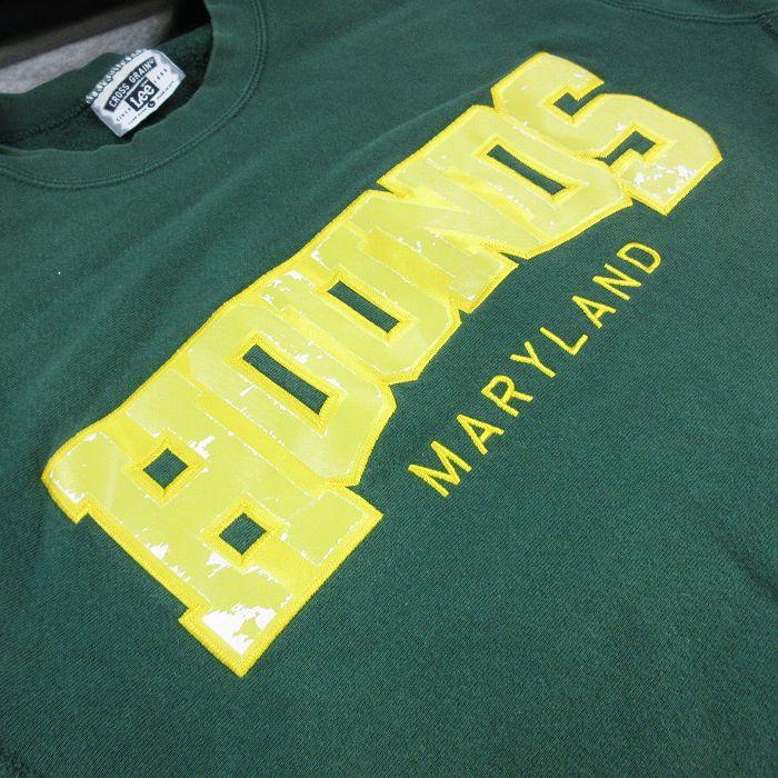 【30%OFF】XL/古着 リー Lee 長袖 スウェット メンズ 90s HOUNDS メリーランド 刺繍 クルーネック 緑 グリーン spe 23nov02 中古 スエ 3OF ...