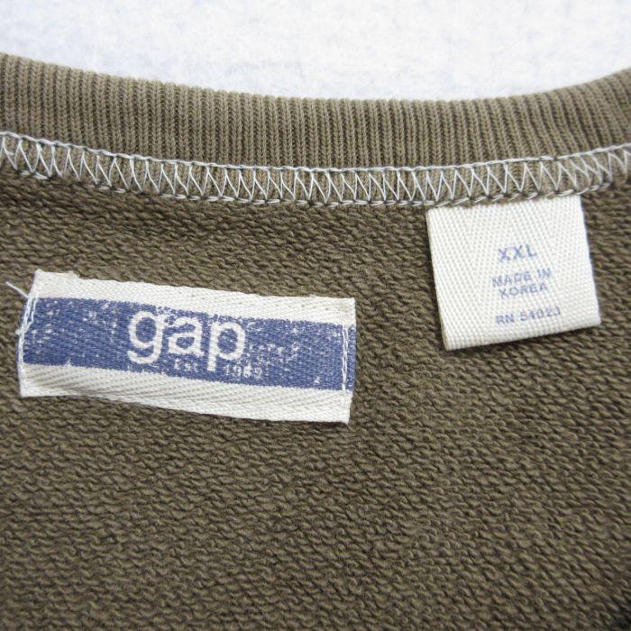 GAP XL/古着 ギャップ 長袖 トップス メンズ 00s 無地 大きいサイズ コットン クルーネック 茶 ブラウン 25apr11 中古 スエット トレーナー : 古着屋RushOut ...