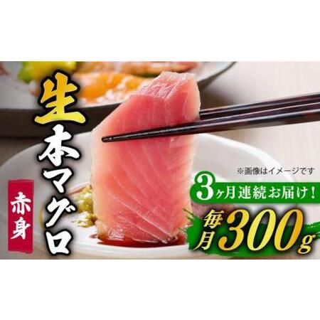 ふるさと納税 【全3回定期便】五島列島産養殖生本かみマグロ 赤身 300g [RBP023] 本マグロ 本まぐろ 本鮪 .. 長崎県新上五島町 ...