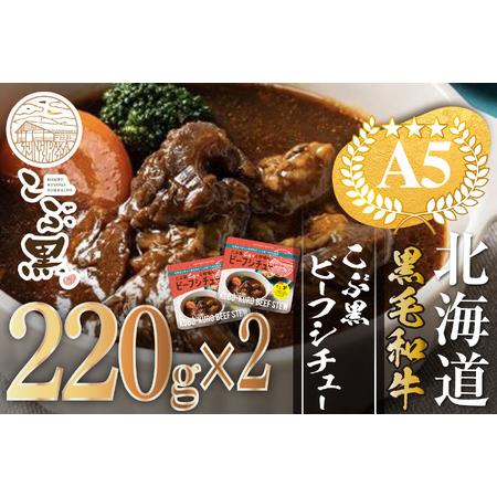 ふるさと納税 北海道産 黒毛和牛 こぶ黒 A5 ビーフ デミ シチュー 計 440g (220g×2パック)＜LC＞ 北海道新ひだか町 : 448955 : ふるなび(ふるさと納税) - 通販 ...