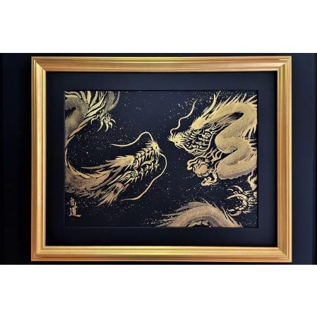 ふるさと納税 「一筆金双龍」絵師白道 作｜絵画 アート インテリア 手描き [0622] 岐阜県本巣市 : 613639 : ふるなび ...