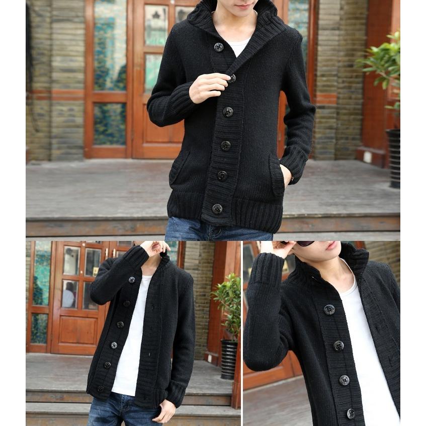 ケーブルニット カーディガン メンズ セーター 厚手 ニット カーデ トップス 上着 ジャケット アウター カジュアル 秋 : mujit : ビジネス 紳士 ベルト FleurUneffe ...