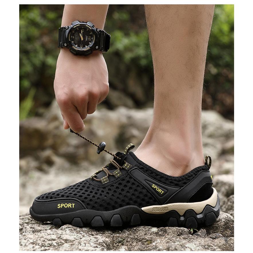 結ばない靴紐 マリンシューズ ウォーターシューズ 水陸両用 夏靴 アクア アウトドア メンズ 川 ビーチサンダル クライミング スニーカー シューズ 通気性 速乾 : ビジネス 紳士 ベルト ...