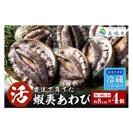 ふるさと納税 魚貝類 アワビ 兵庫県 香美町 冷蔵 活あわび 養殖 8cm×4枚 280〜320g (1個70〜80g） 満点青空レストラン うまい おせち2023に採用されました ...