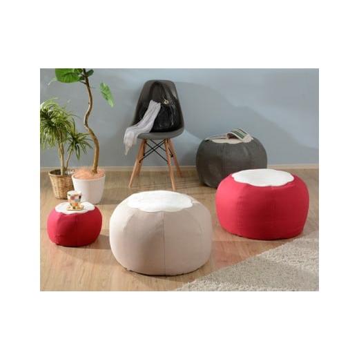 ふるさと納税 雑貨・日用品 神奈川県 厚木市 No.373 ベージュ ビーズクッション POTE ／ インテリア雑貨 イス スツール かわいい ...