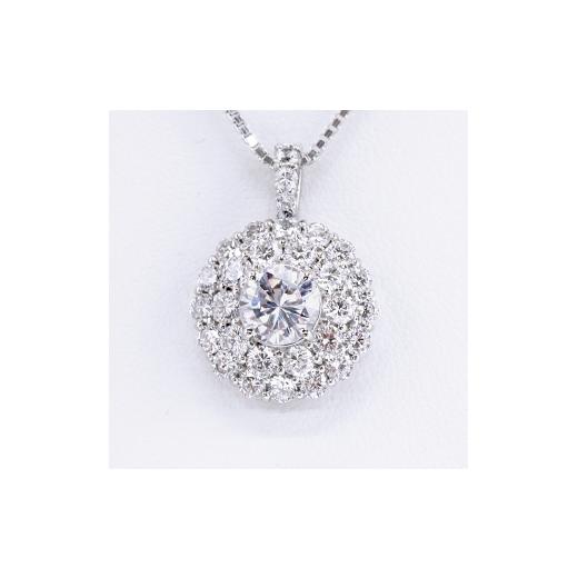 ふるさと納税 アクセサリー ネックレス 山梨県 南アルプス市 770-9-1 PT900 プラチナ ダイヤモンド VS1 1.0ct 計2.7〜3.0ct パヴェ 取り巻き ゴー ...