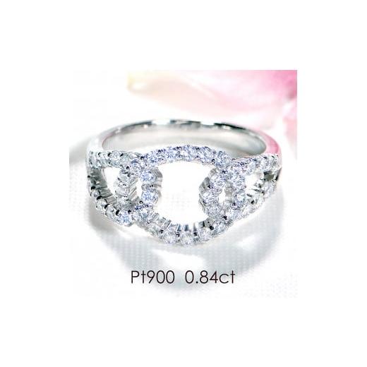 ふるさと納税 アクセサリー リング 山梨県 南アルプス市 85-9-2 指輪 PT900 プラチナ ダイヤモンド 0.84ct 円形 サークル ダイヤ f159-pt 11号 ALPAZ0 ...