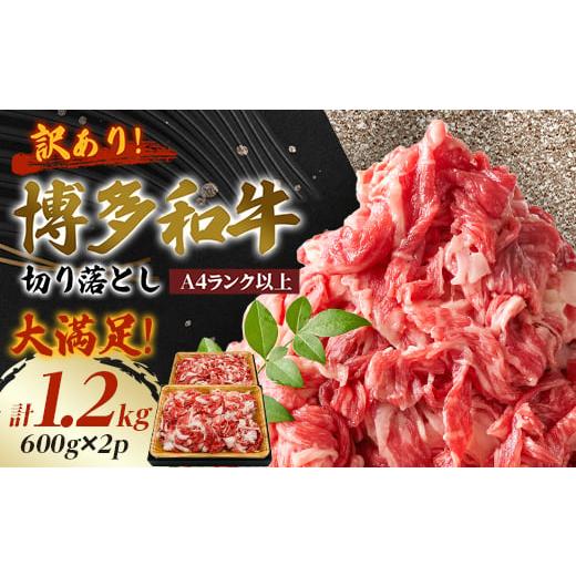 ふるさと納税 牛肉 福岡県 大野城市 A4ランク以上 大満足 博多和牛切り落とし 1.2kg(600g×2p)_博多和牛 切り落とし A4 A5 国産 和牛 美味しい 人気 送… : ふるさと ...