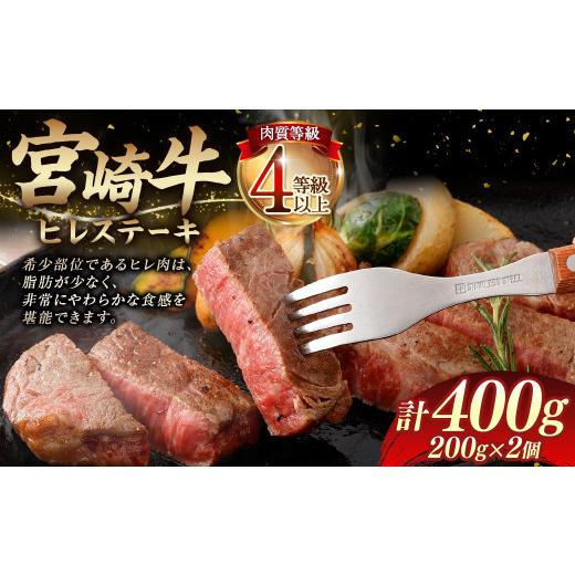 ふるさと納税 牛肉 ヒレ 宮崎県 高鍋町 肉質等級4等級以上 宮崎牛ヒレステーキ（400g） 入金確認後、翌月末までに順次出荷 200g×2 ...