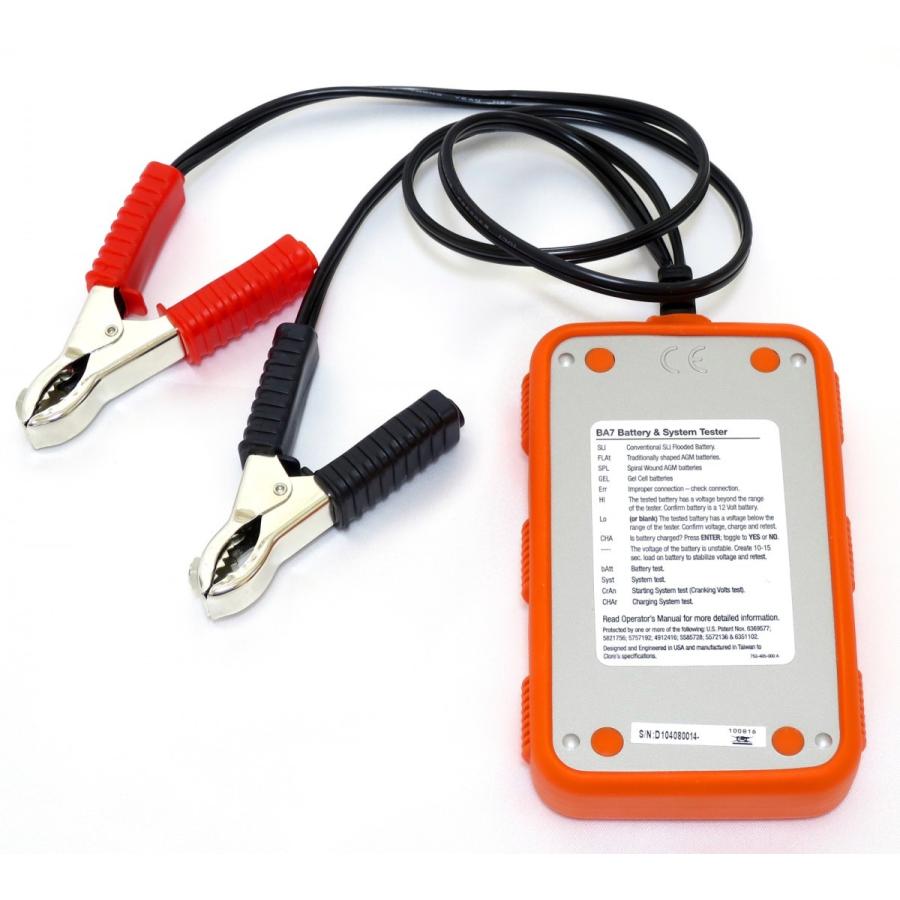 SOLAR BA7 バッテリー＆始動・充電システムテスター 12V用 （国内正規品／日本語説明書付き／1年保証付き） : フルテイジャパン ...