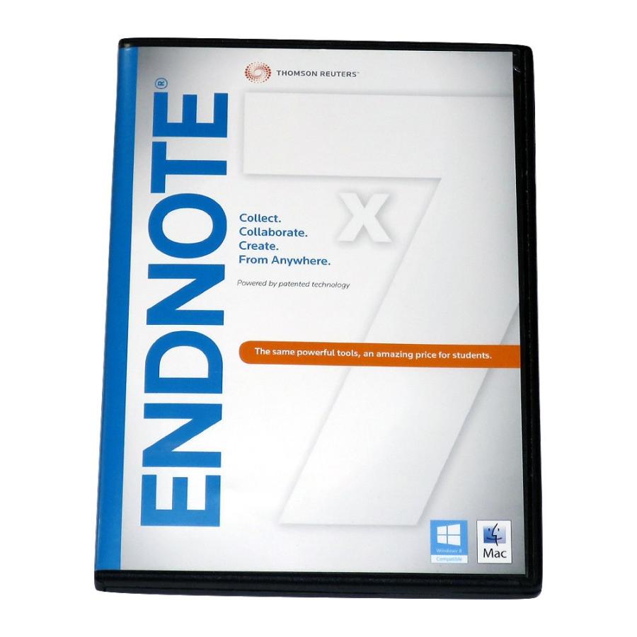 EndNote X7 Students for Windows/Mac 英語版 (並行輸入品／USA正規品 シリアル番号あり） : フルテイジャパン Yahoo!店 - 通販 - Yahoo ...