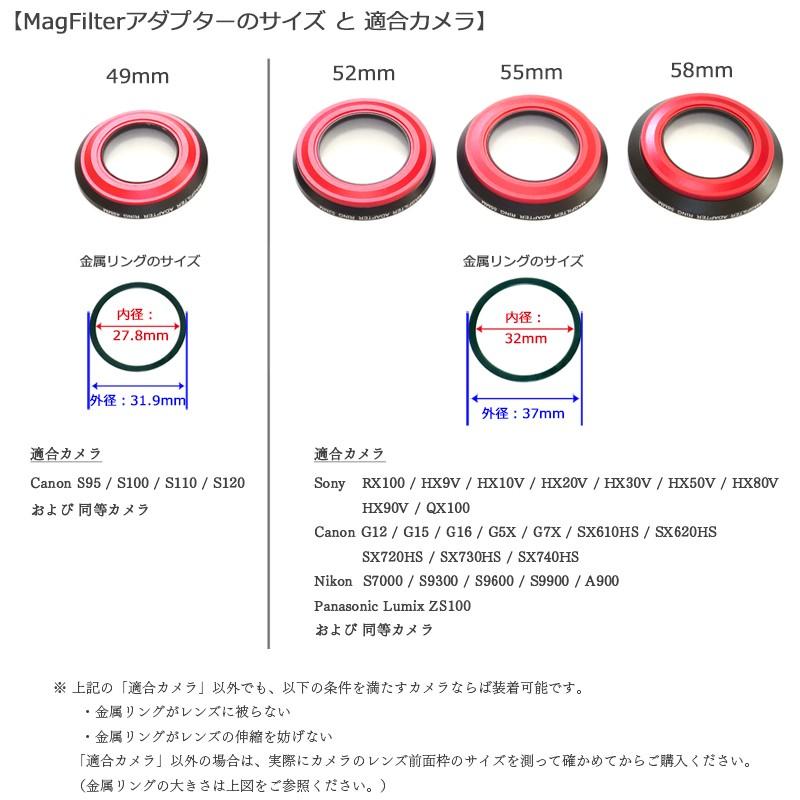 デジカメ用 フィルター アダプター CarrySpeed MagFilter (Sony RX100 / HX9V / HX20V ...