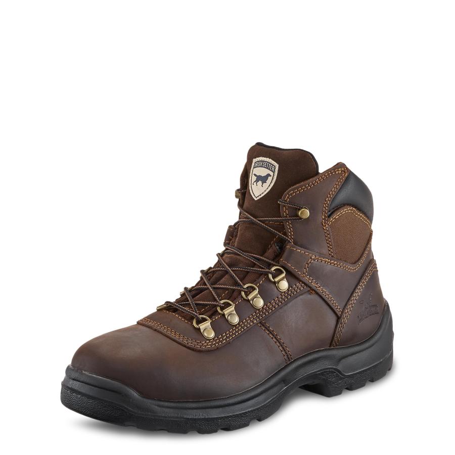 【並行輸入品】[レッドウィング] Irish Setter Men's Ely 6" 83607 Work Boot,Brown,10.5 D : Global Plaza FUSION ...