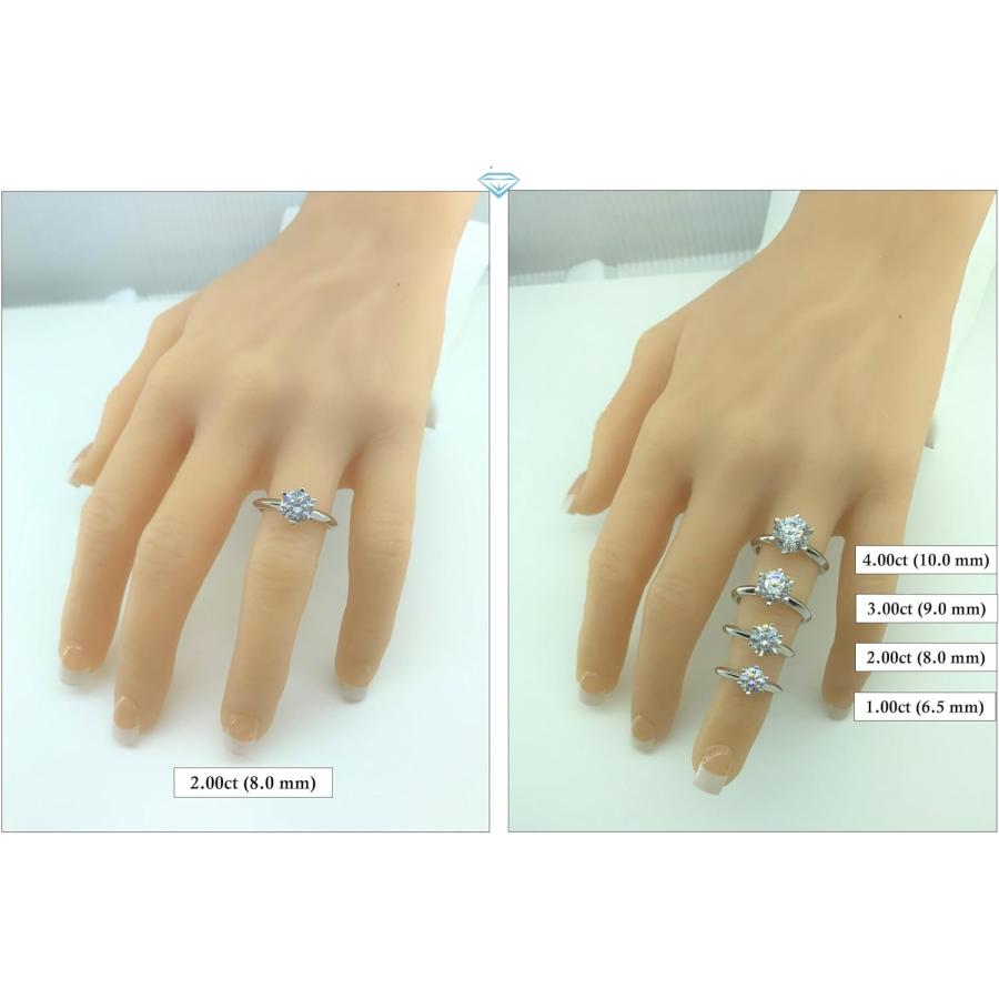 マトリックス 模造ダイヤモンド ソリティア 婚約指輪 プラチナメッキ8mm 2ct スワロフスキー ジルコニア サイズ6 並行輸入品 : hfayb083tn3kh7k : Global ...