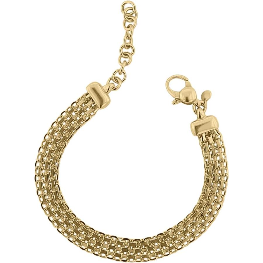 【並行輸入品】Precious Gemma イタリア製 14Kゴールドメッキ 925スターリングシルバー ビズマーク メッシ ...