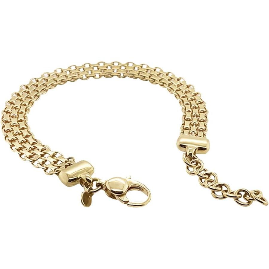 【並行輸入品】Precious Gemma イタリア製 14Kゴールドメッキ 925スターリングシルバー ビズマーク メッシ ...