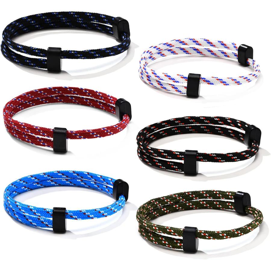 【並行輸入品】TempBeau Nautical Braided Rope Bracelets Set - 6 Pcs Adjustable Brai : Global Plaza ...