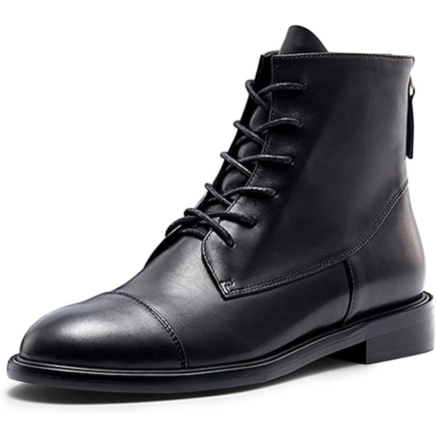 【並行輸入品】FOWT Women Round Cap Toe Lace Up Chukka Boots Fashion Block Low ...