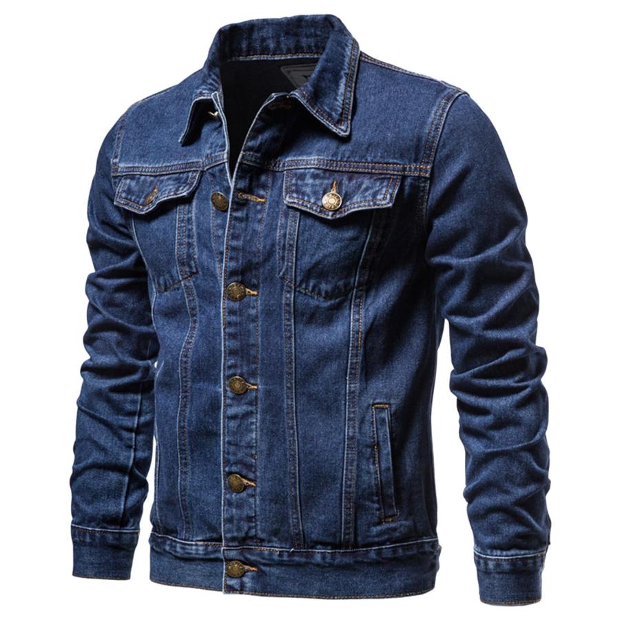 Long Jean Jacket Distressed Stylish Fall Jacket Motorcycle Long Jean Jacket Distressed Stylish Fall Jacket Motorcycle