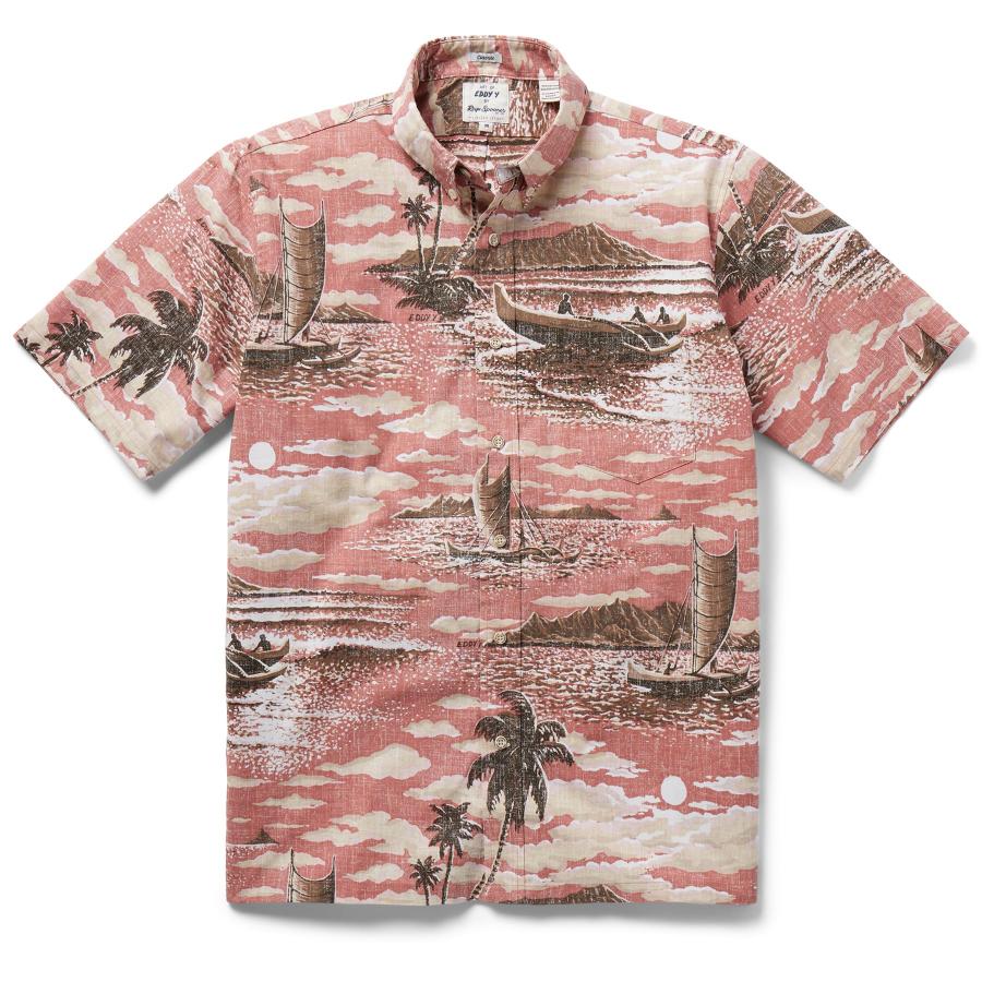 Reyn Spooner Men's Moonlight Bay Button Front Scenic Hawaiian Al 並行輸入品 : Global Plaza FUSION ...