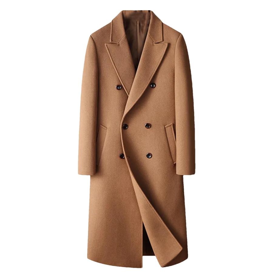 UIOKLMJH Men Simple Business Wool Pea Coat Autumn Winter Double 並行輸入品 : hfayb0cr7mltxxk : Global ...