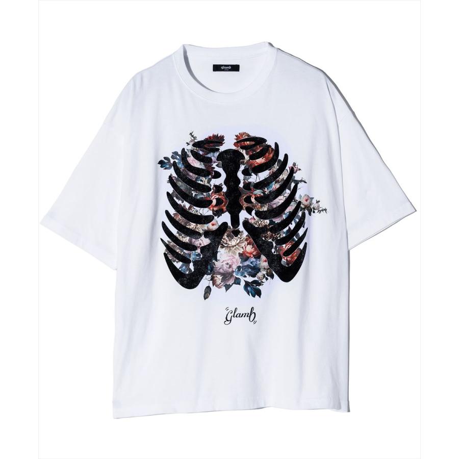glamb（グラム） Skelton Flower T-Shirt スケルトンフラワーTシャツ