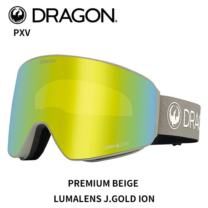 【H07】DRAGON ドラゴン ゴーグル PXV PREMIUM BEIGE LL J.GOLD ION 24-25 モデル ...