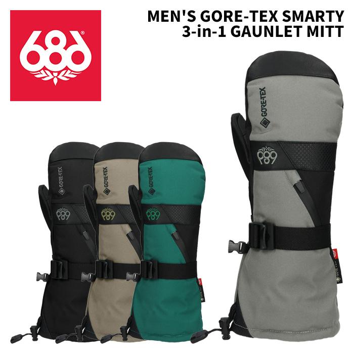 686 シックスエイトシックス グローブ MEN'S GORE-TEX SMARTY 3-in-1 GAUNLET MITT 25-26モデル ...