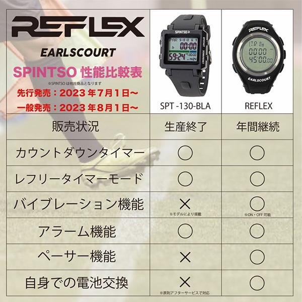 アールズコート 7月1日発売 Earls Court レフリーウォッチ REFLEX EC-R008-BK サッカー フットサル 審判用 腕時計 ブラック : フタバスポーツフットボール店 ...