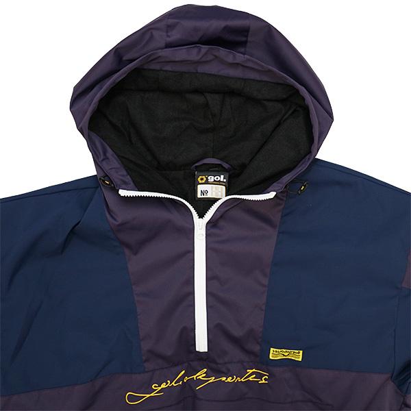 ゴル gol. 裏起毛 ハイパフォーマンスアノラックフーディー G155-321 サッカー フットサル ウインドブレーカージャケット ハーフジップ パーカー メンズ : g155321 ...