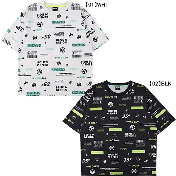 【ネコポス送料無料】 スパッツィオ spazio PIPPO総柄Tシャツ GE-0861 サッカー フットサル 半袖 練習着 メンズ ...