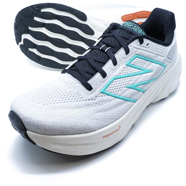 Fresh Foam X 1080 v13 ニューバランス New Balance M1080AFF-2E グレー×ブルー ランニングシューズ ...